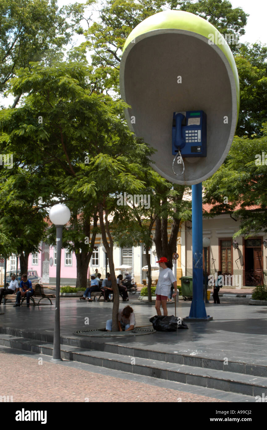 A giant telephone in Itu, São Paulo, Brazil. 2006 Stock Photo - Alamy