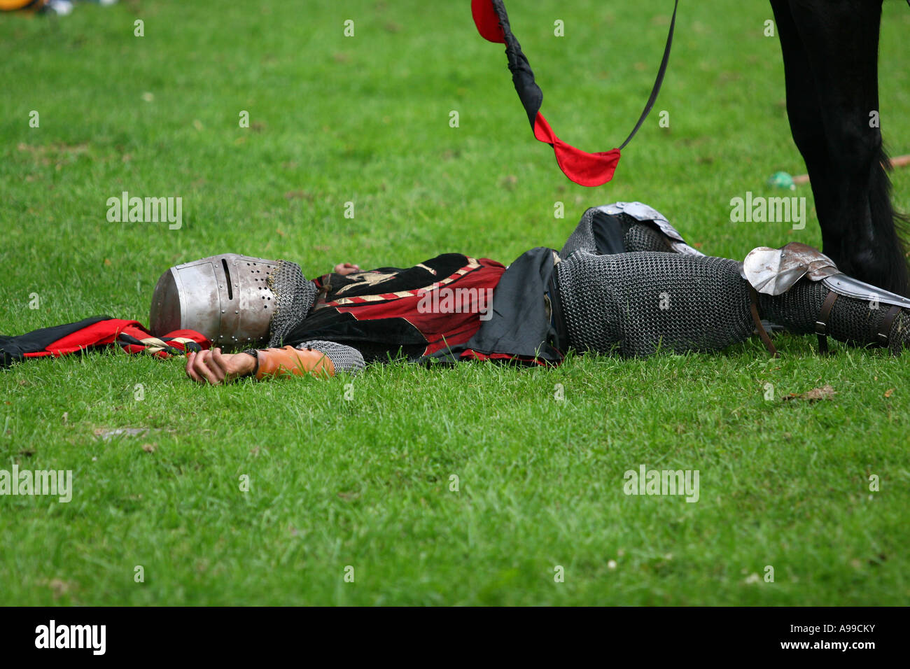 Knight Fight on a tournament Stock Photo - Alamy