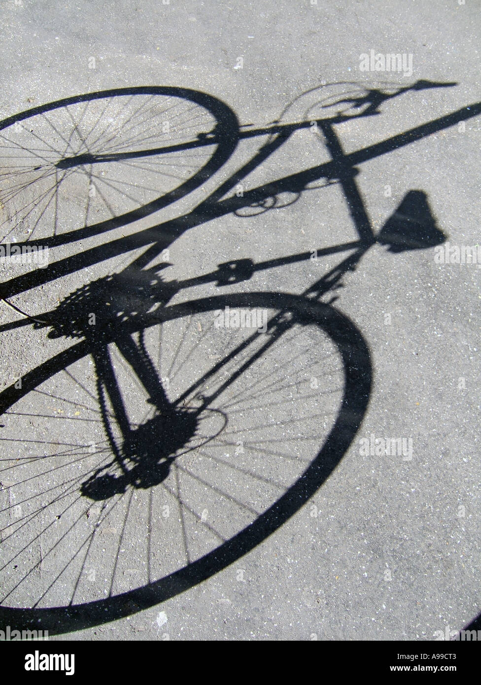 bike shadow on sidewalk road Stock Photo - Alamy