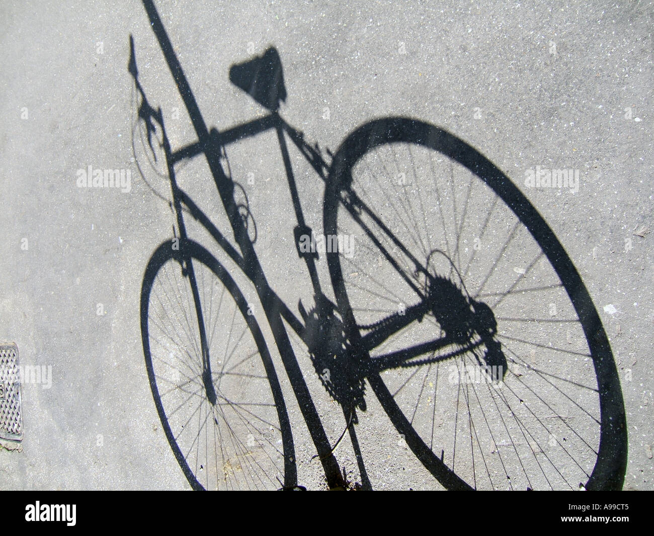 bike shadow on sidewalk road Stock Photo - Alamy