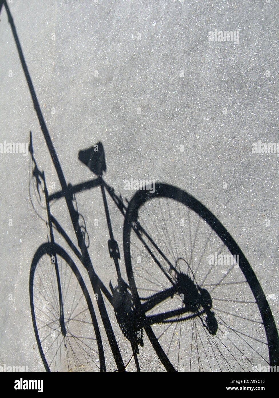 bike shadow on sidewalk road Stock Photo - Alamy