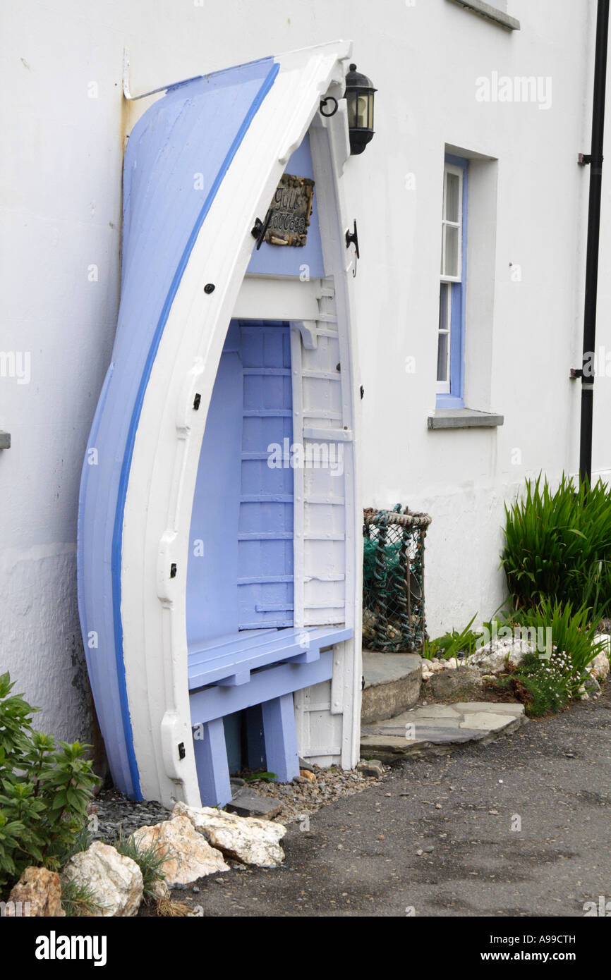 Rowing boat seat, Cornwall, UK Stock Photo - Alamy