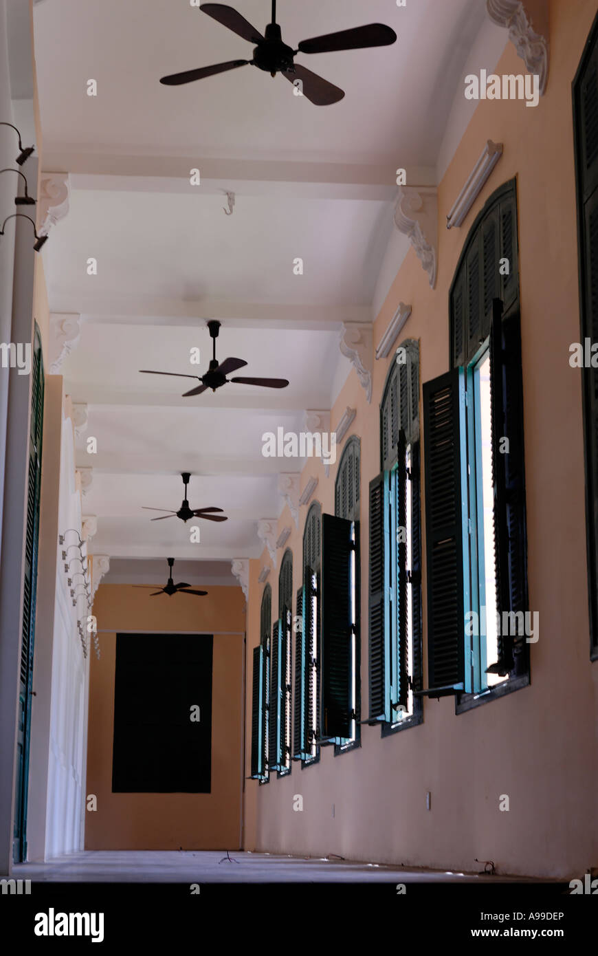 Inside the old French colonial post office, Ho Chi Minh City Stock ...