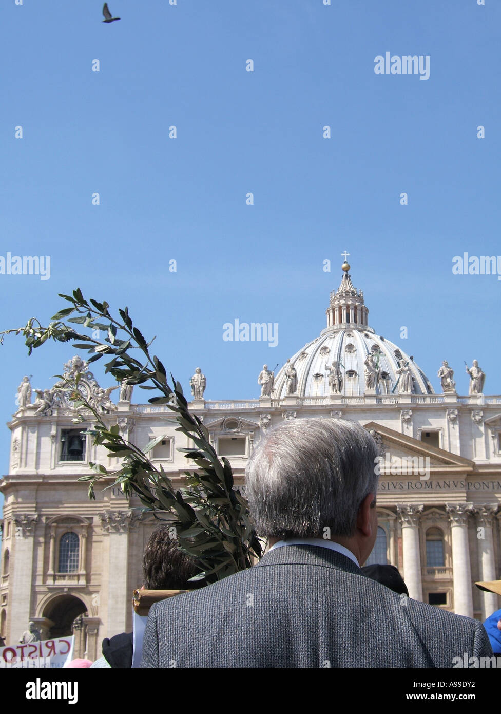 crowd celebrating easter mass in the vatican rome Stock Photo - Alamy