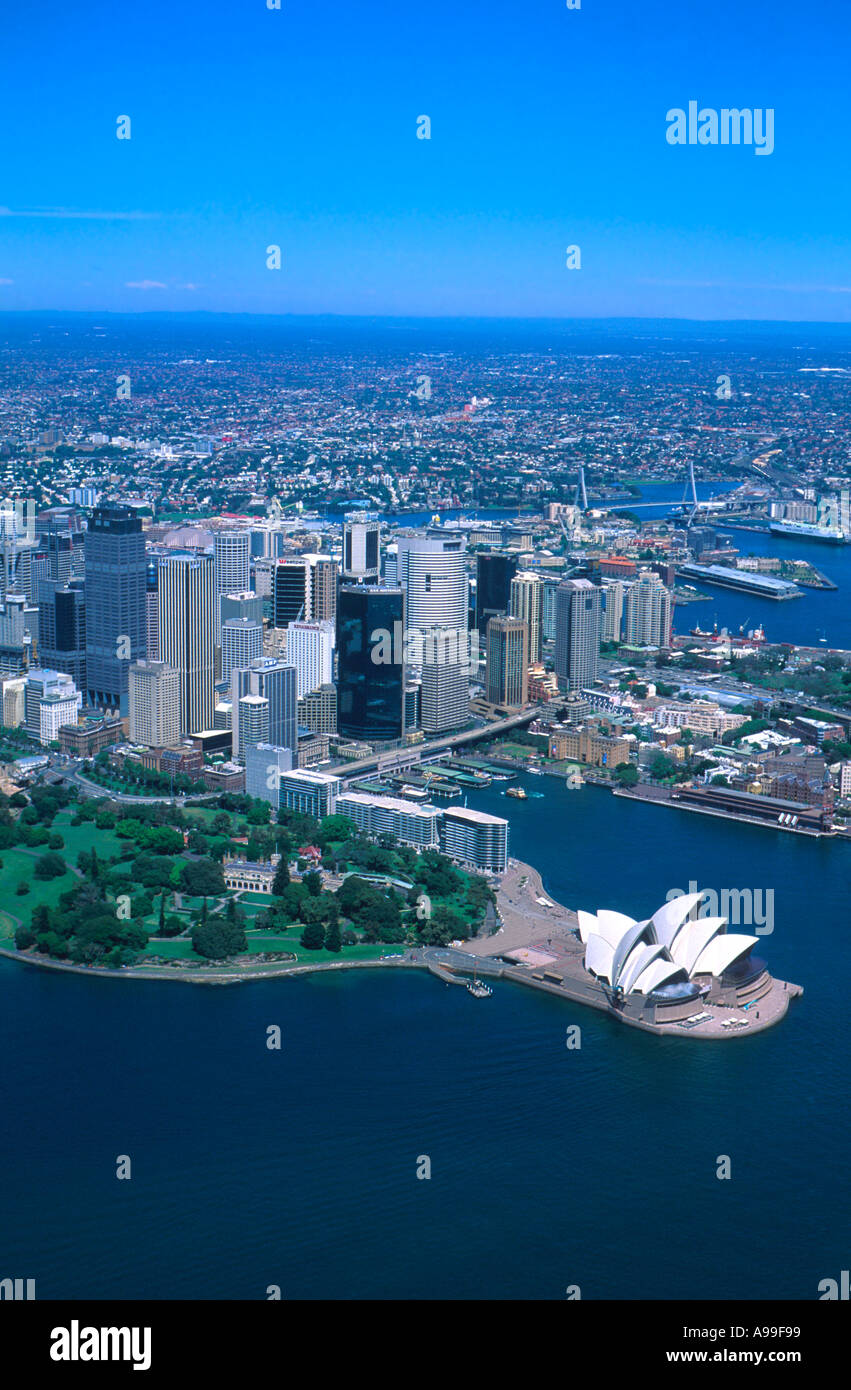 Sydney Australia Home of 2000 Olympics aerial of Opera House and city ...