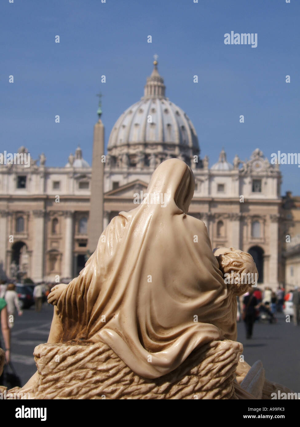 madonna model souvenir and st peter's dome church, rome Stock Photo - Alamy
