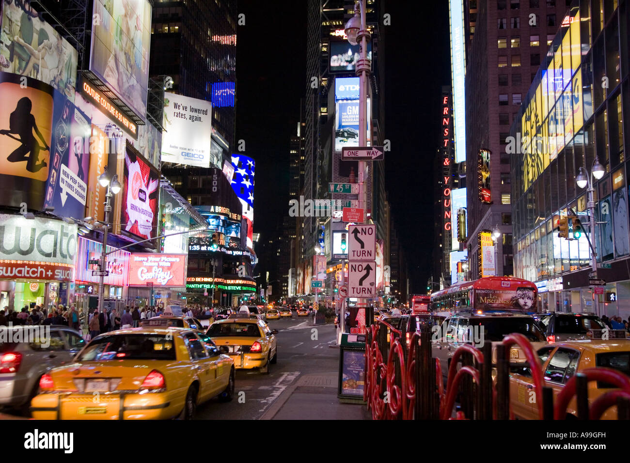 Times Square at Night, New York, New York, USA Stock Photo - Alamy