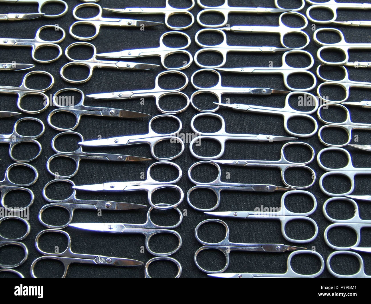 selection of scissors on sale Stock Photo - Alamy