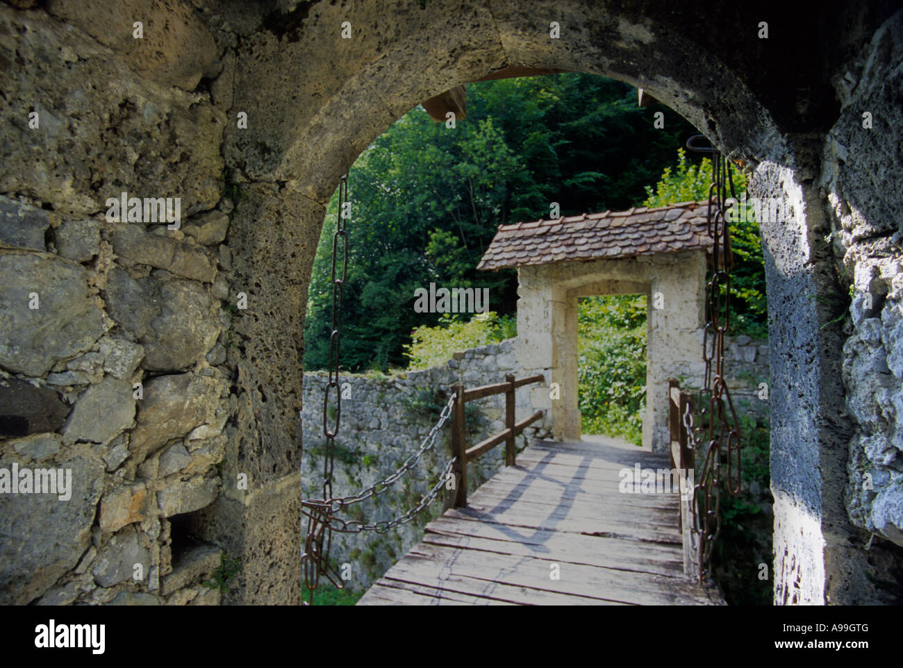 Slovenia, Grad Kamen - Kamen castle in Begunje Stock Photo - Alamy