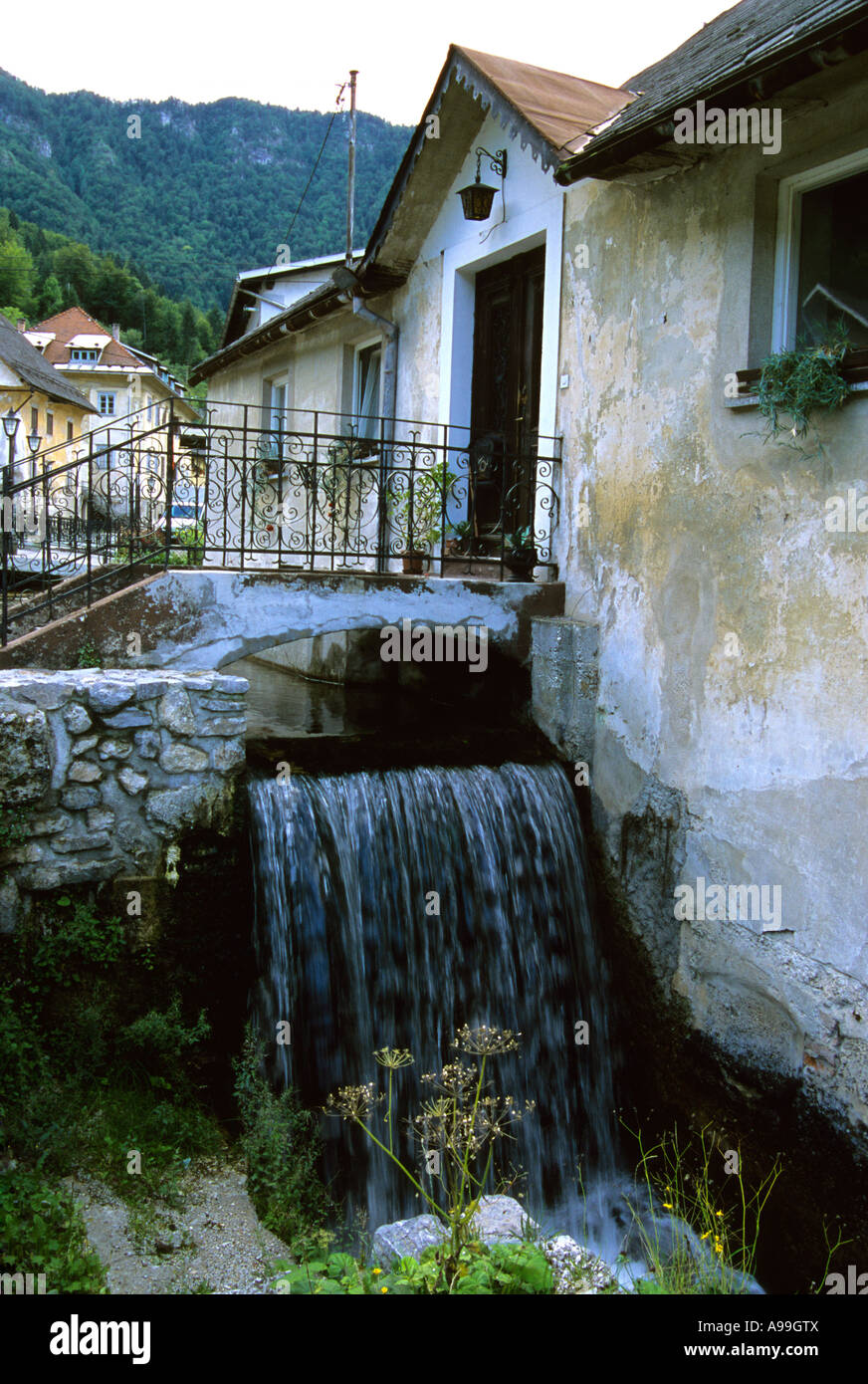 Slovenia - Kropa - a view of Kroparica river Stock Photo - Alamy