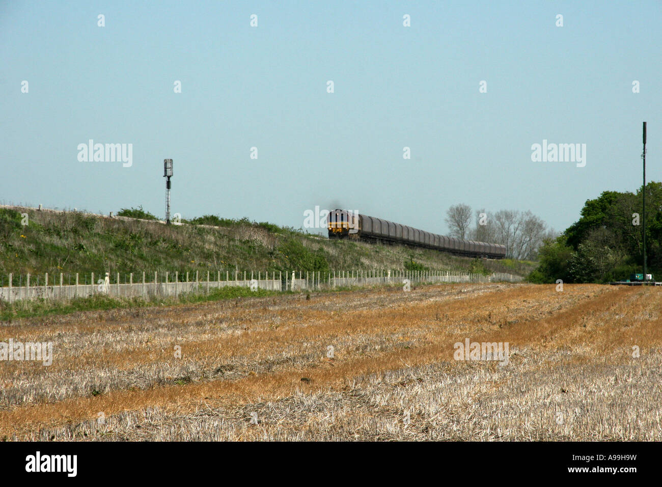 EWS Railway Freight Train on Great Western Main Line Stock Photo - Alamy