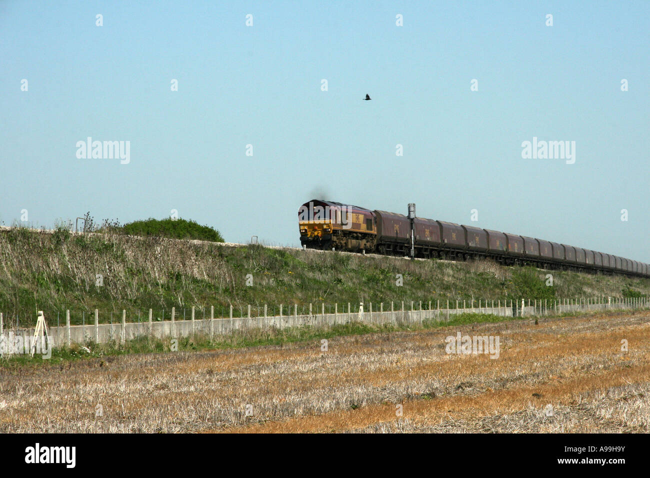 EWS Railway Freight Train on Great Western Main Line Stock Photo - Alamy