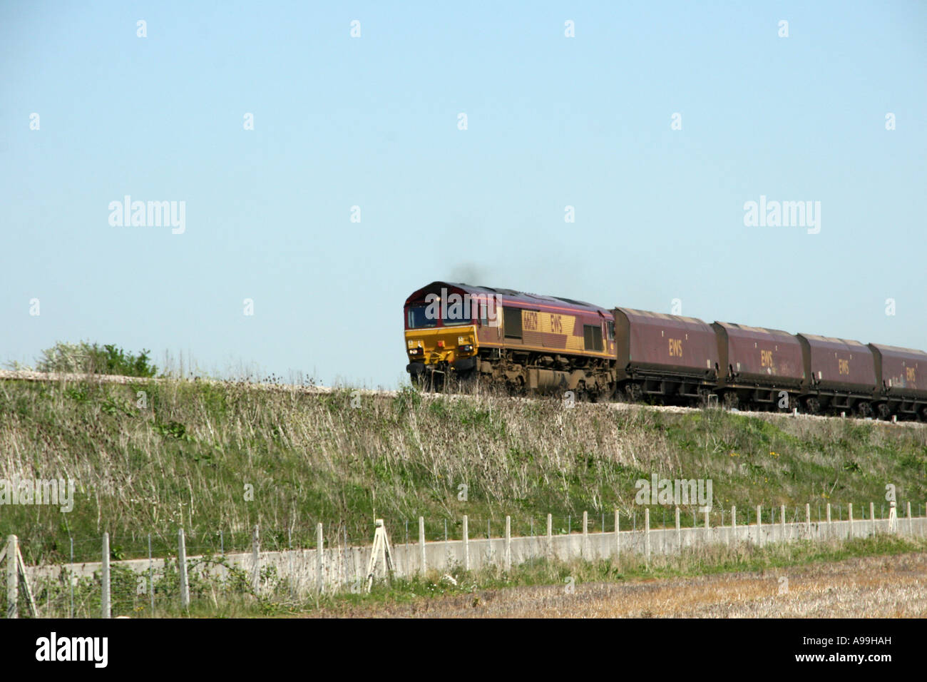 EWS Railway Coal Train on Great Western Main Line Stock Photo - Alamy