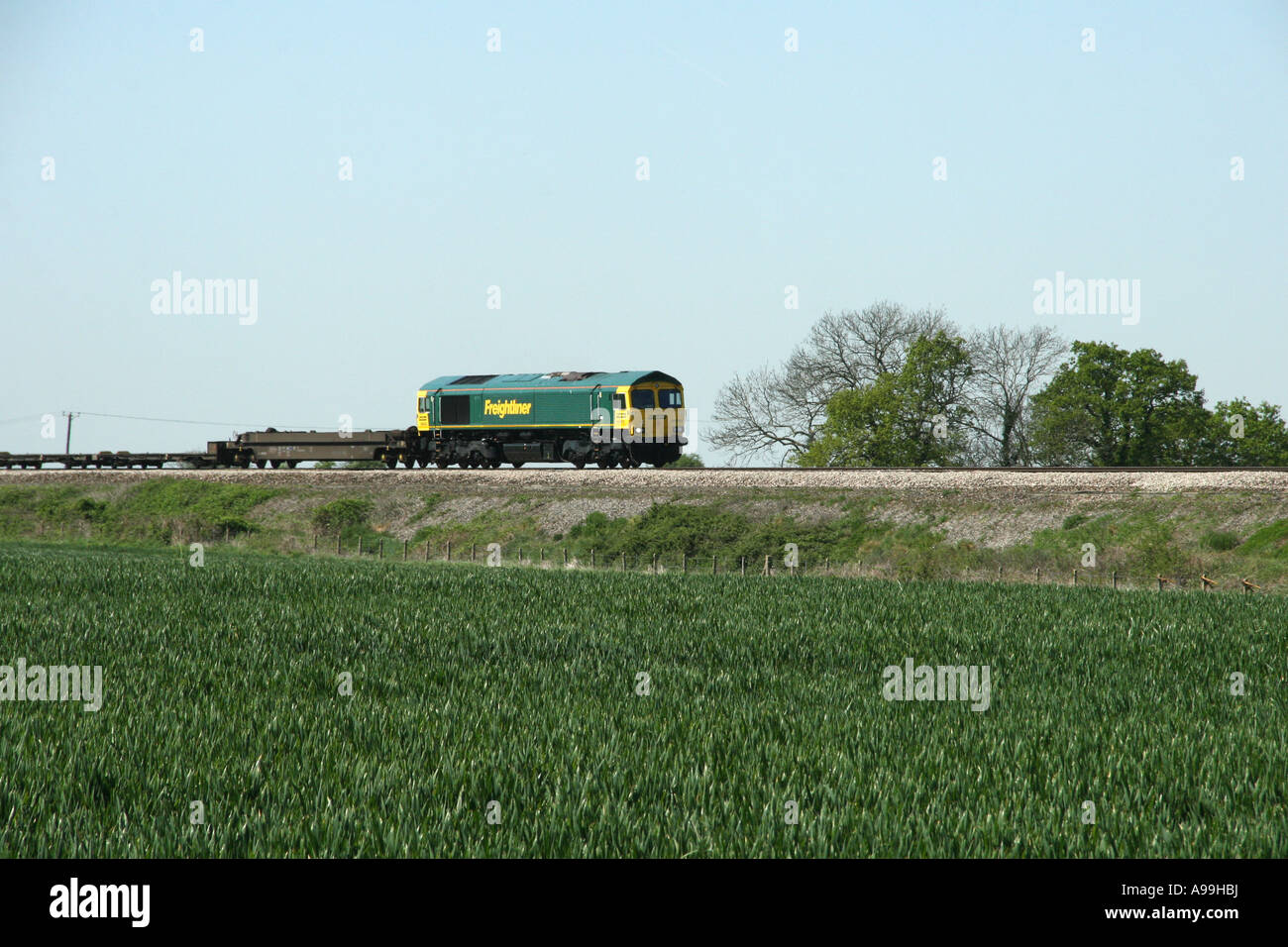 Freightliner Railway Freight Train on Great Western Main Line Stock ...