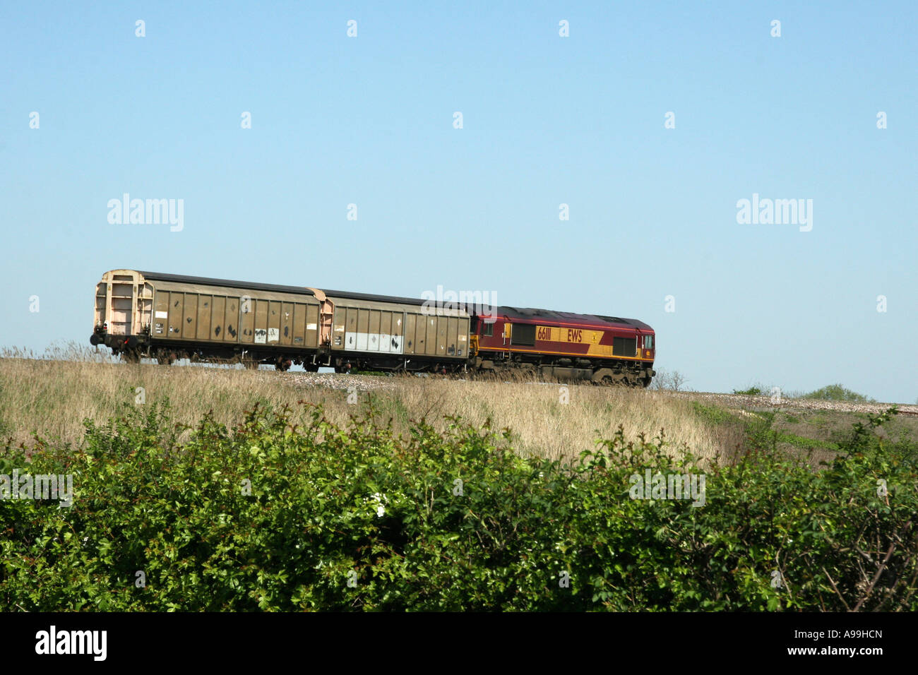 EWS Railway Freight Train on Great Western Main Line Stock Photo - Alamy