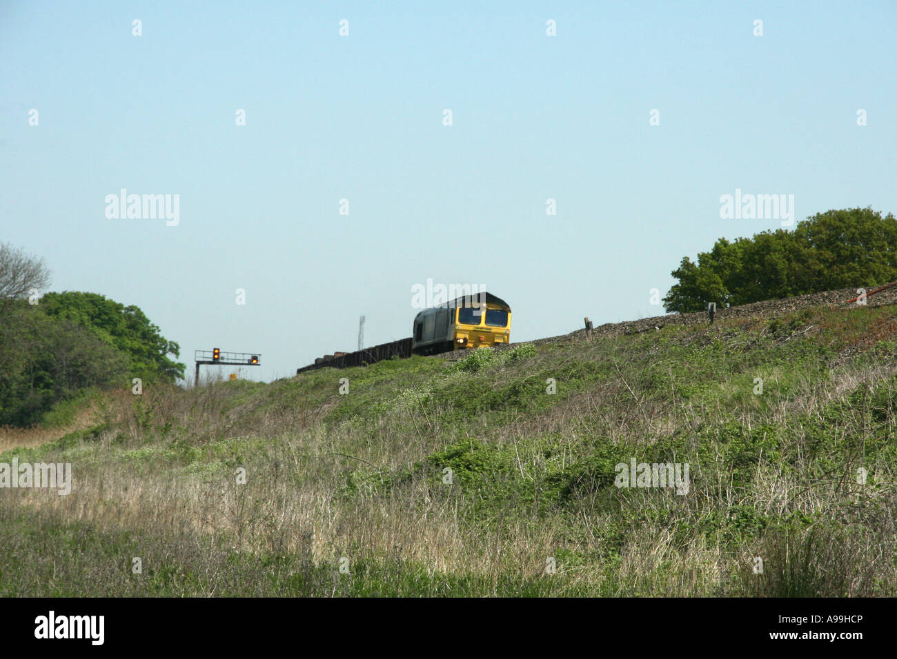 Freightliner Railway Freight Train on Great Western Main Line Stock ...