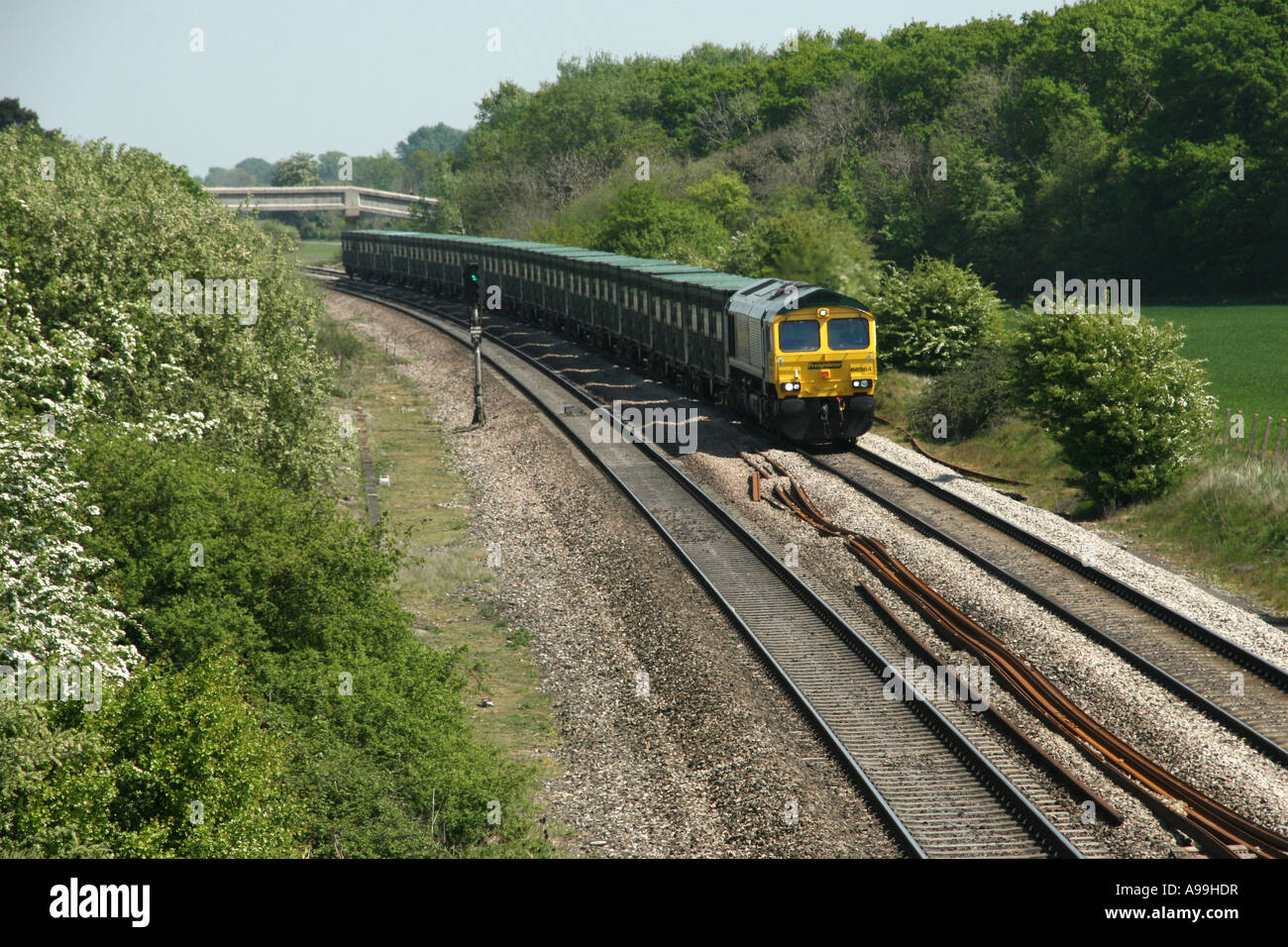 Freightliner Railway Freight Train on Great Western Main Line Stock ...