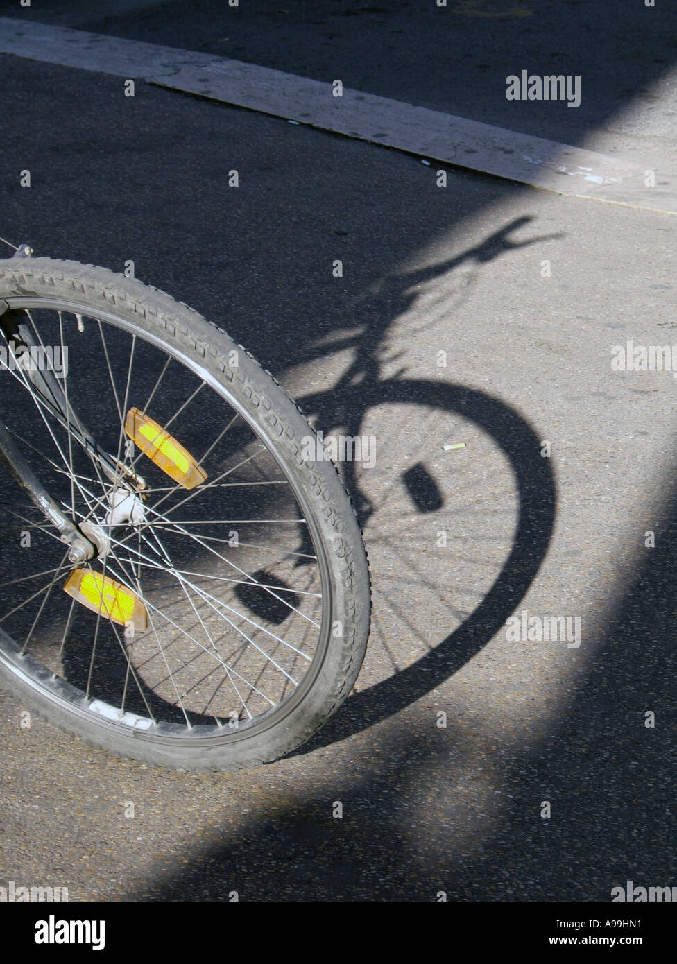 bike wheel shadow Stock Photo - Alamy