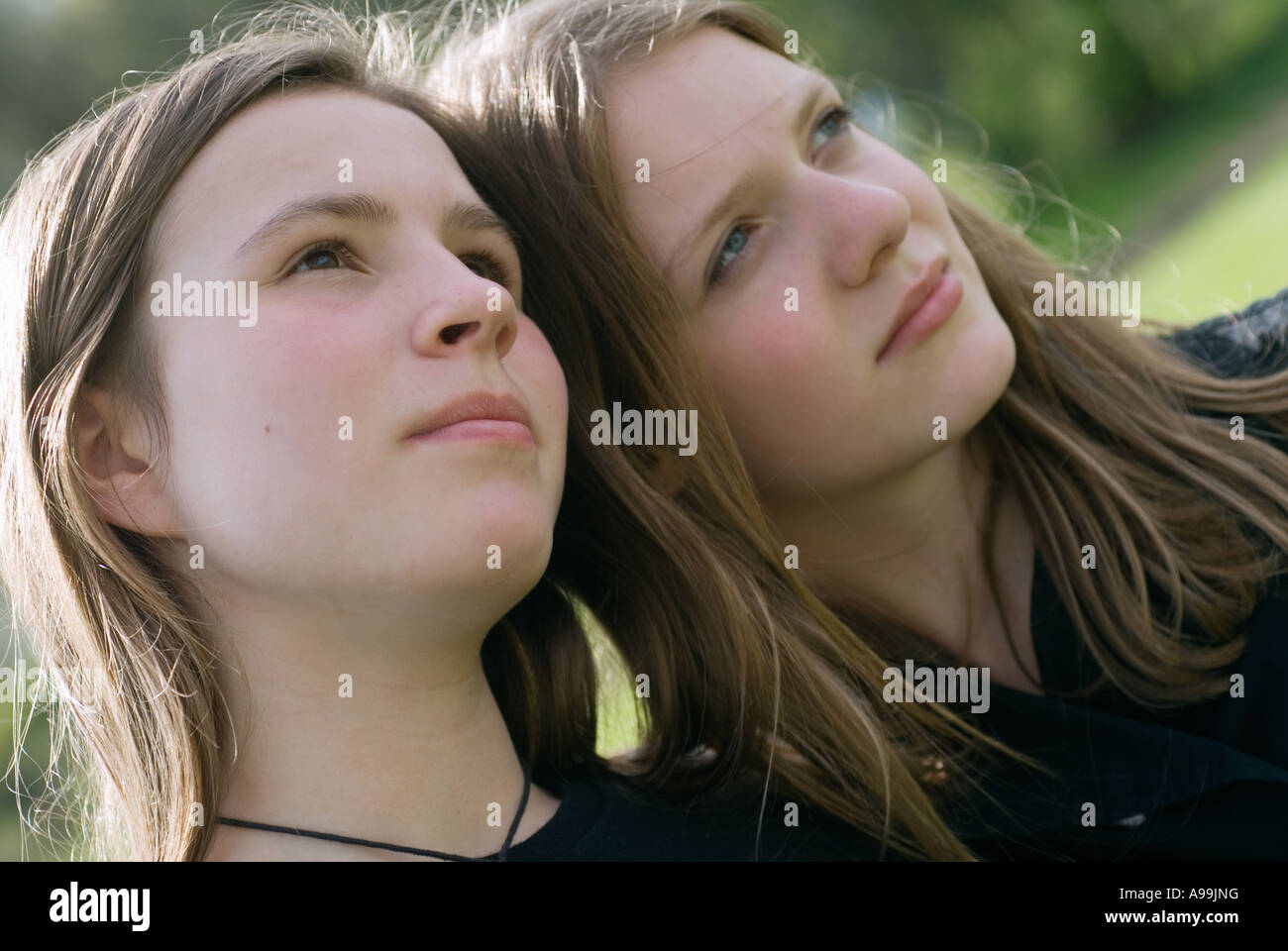 Two girls 13 years old Stock Photo - Alamy