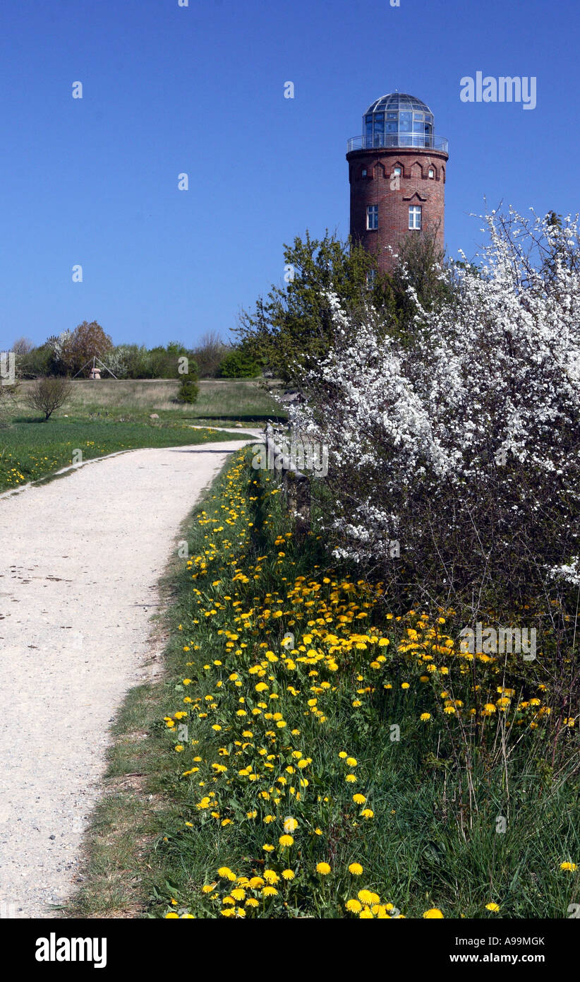 Cape Arkona famous for its three lighthouses on the island of Rugen ...
