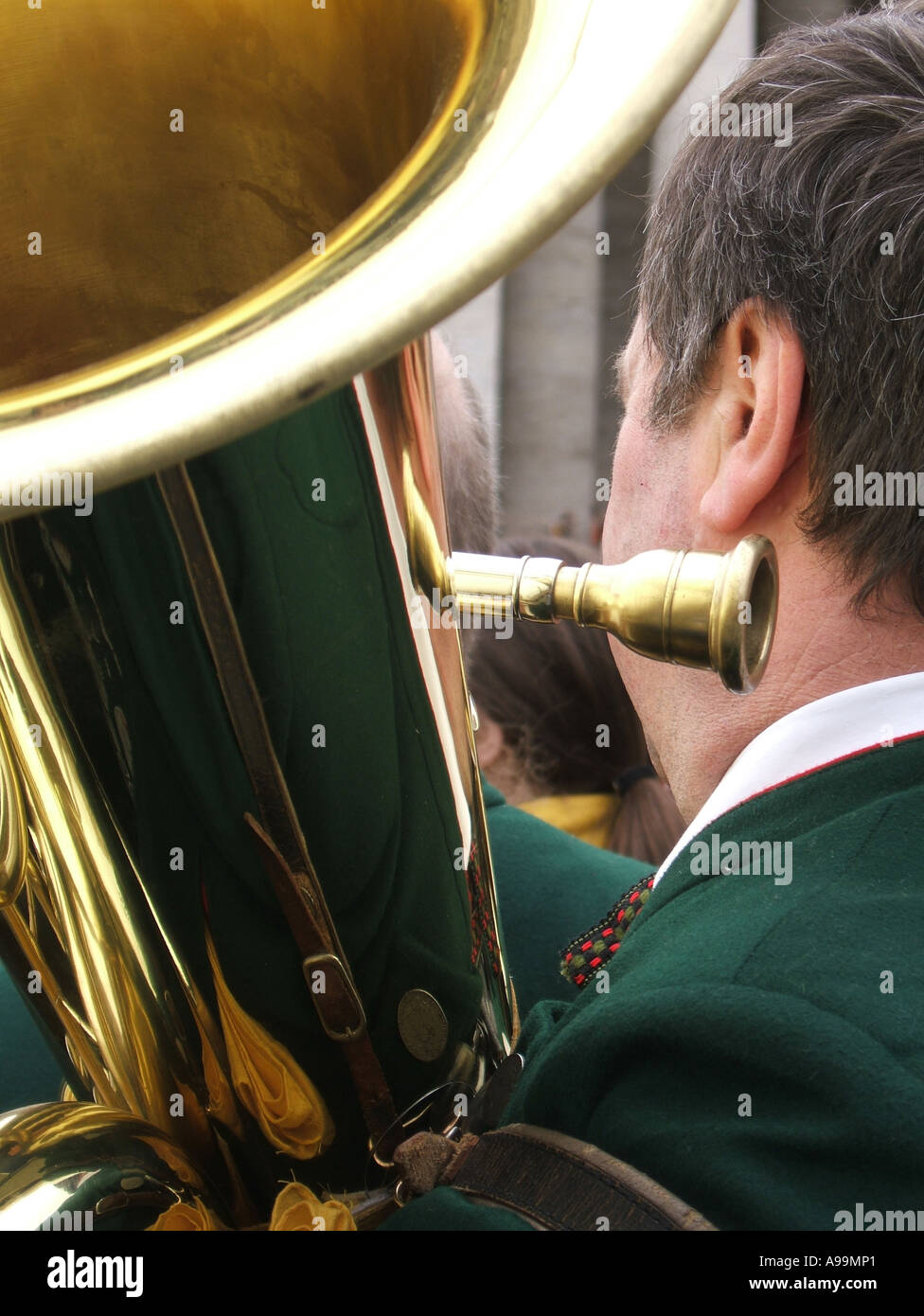 brass band player Stock Photo - Alamy