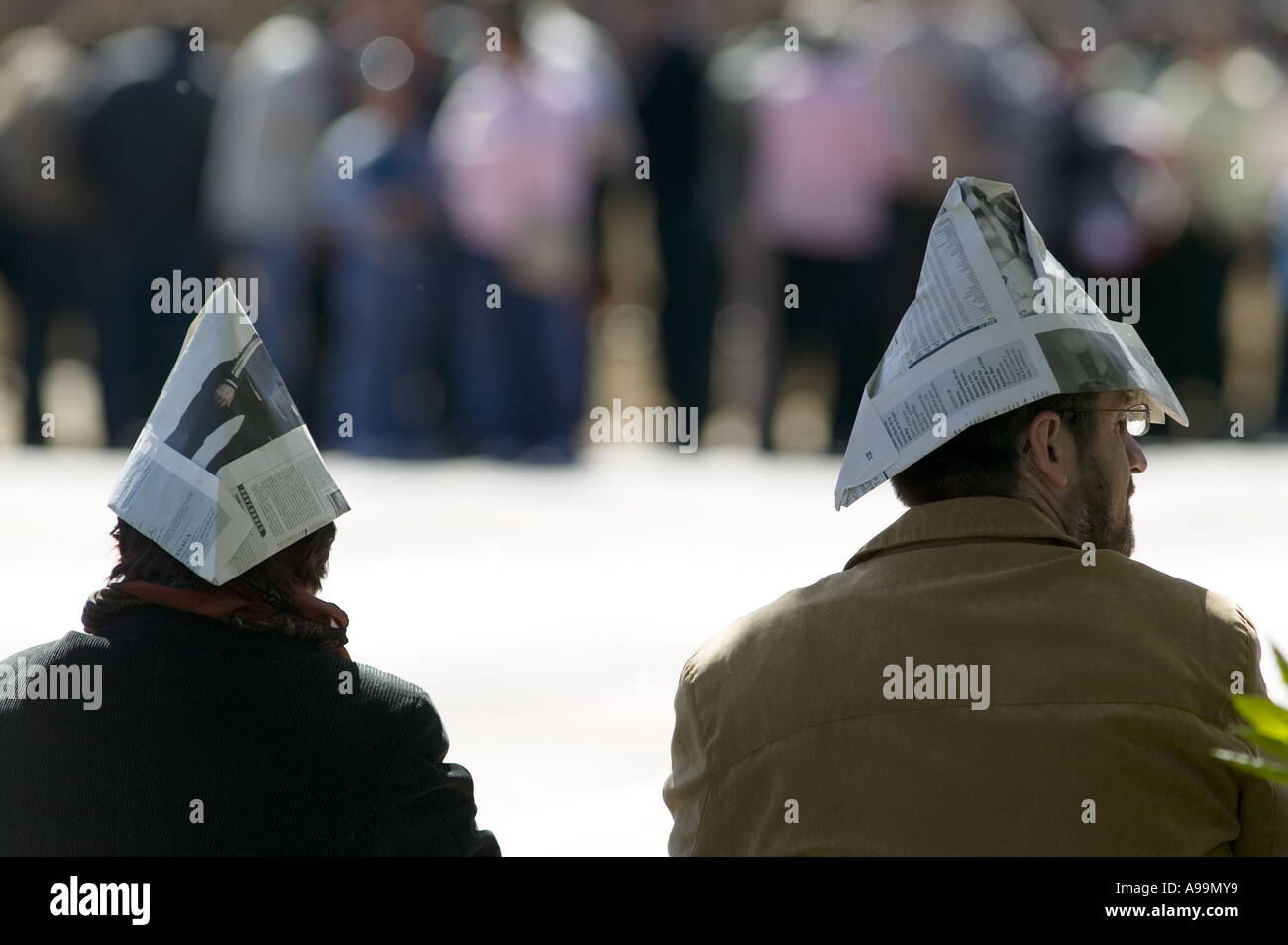 Hats from man woman hi-res stock photography and images - Alamy