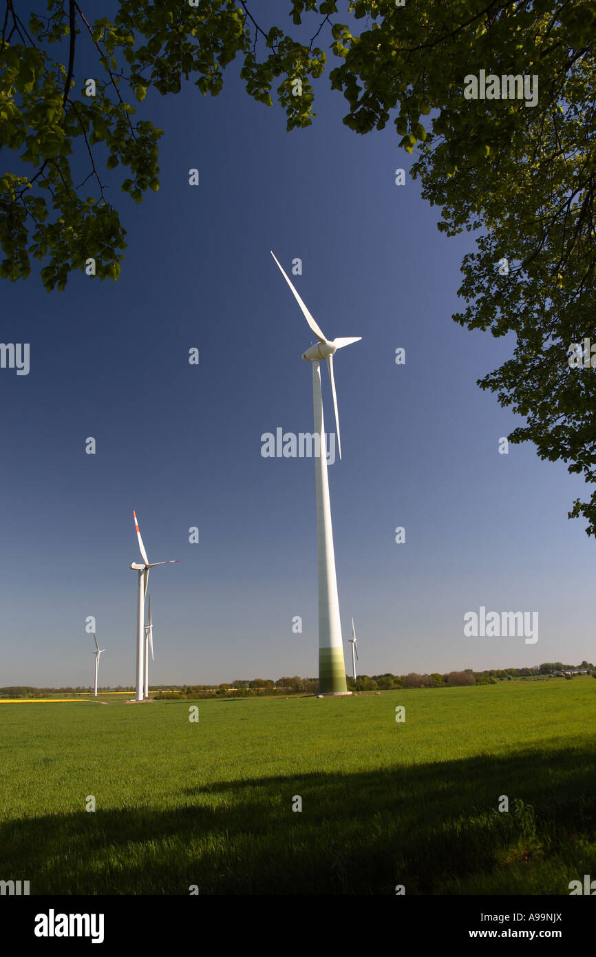 Wind turbines in Brandenburg in north Germany Stock Photo - Alamy