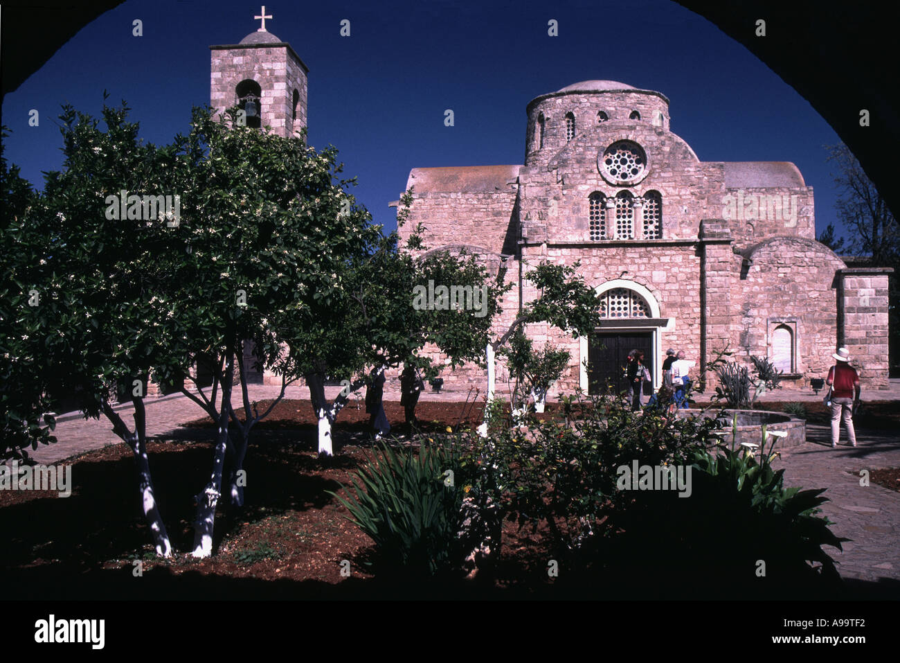 North Cyprus St Barnabas monastery icon and archeological museum Stock ...