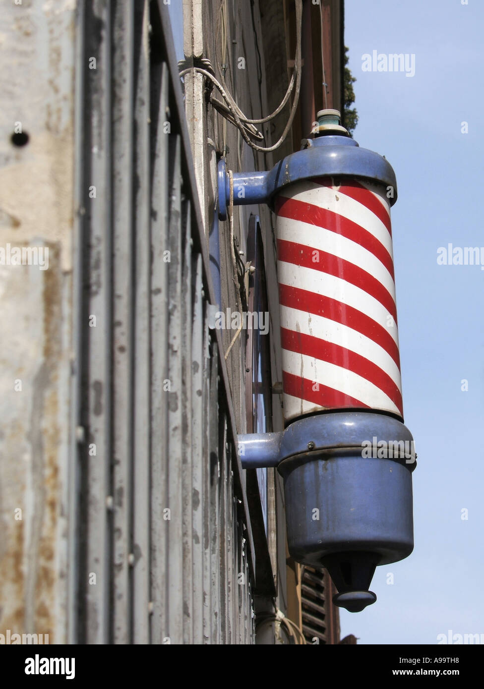 barber shop pole Stock Photo - Alamy