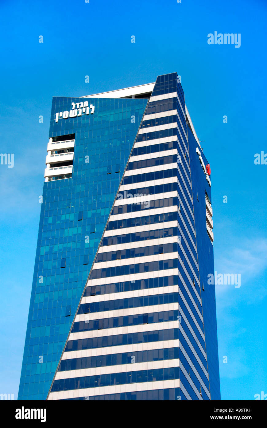 Israel Tel Aviv Levenstein Tower Modern High rise building Stock Photo ...