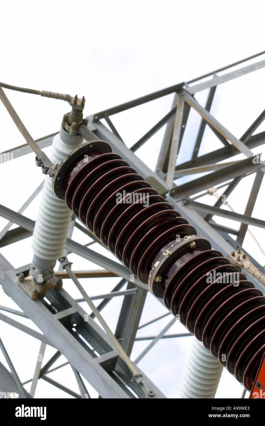 High voltage power line Stock Photo - Alamy