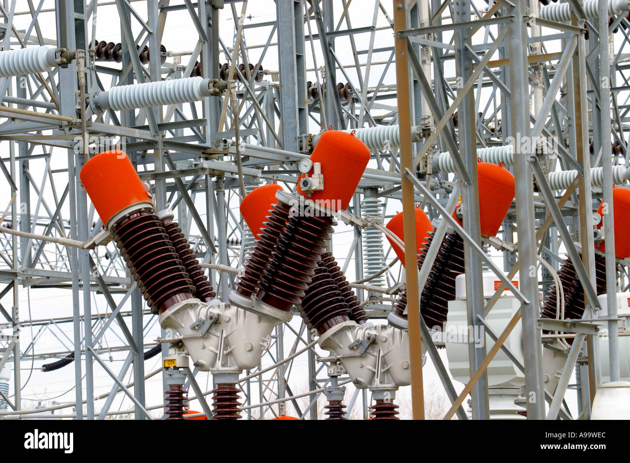 High voltage power line Stock Photo - Alamy