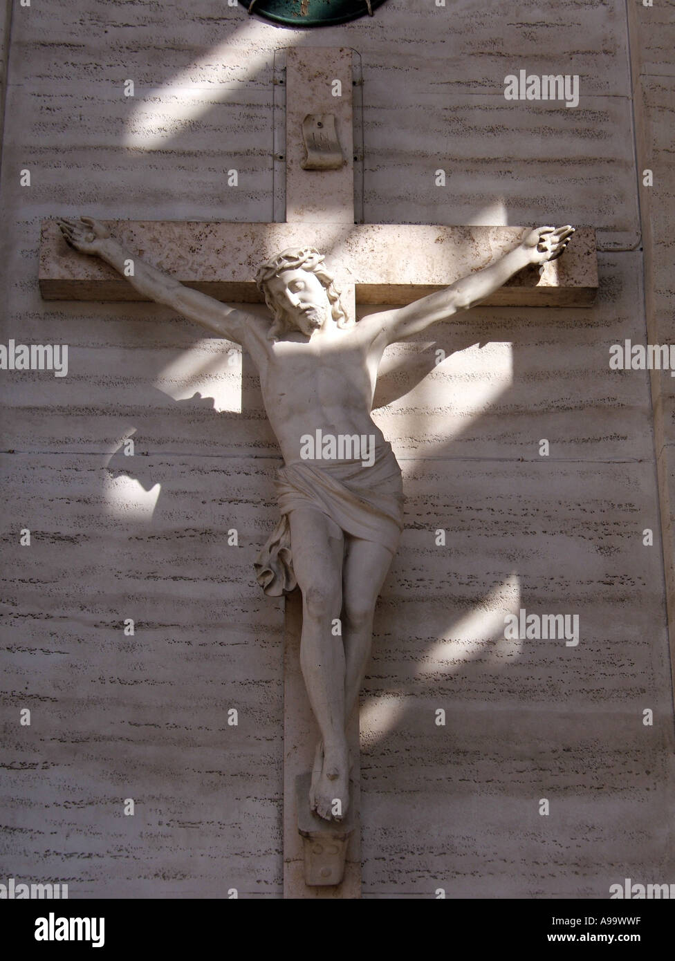 jesus christ on cross outside gran madre di dio church in rome Stock ...