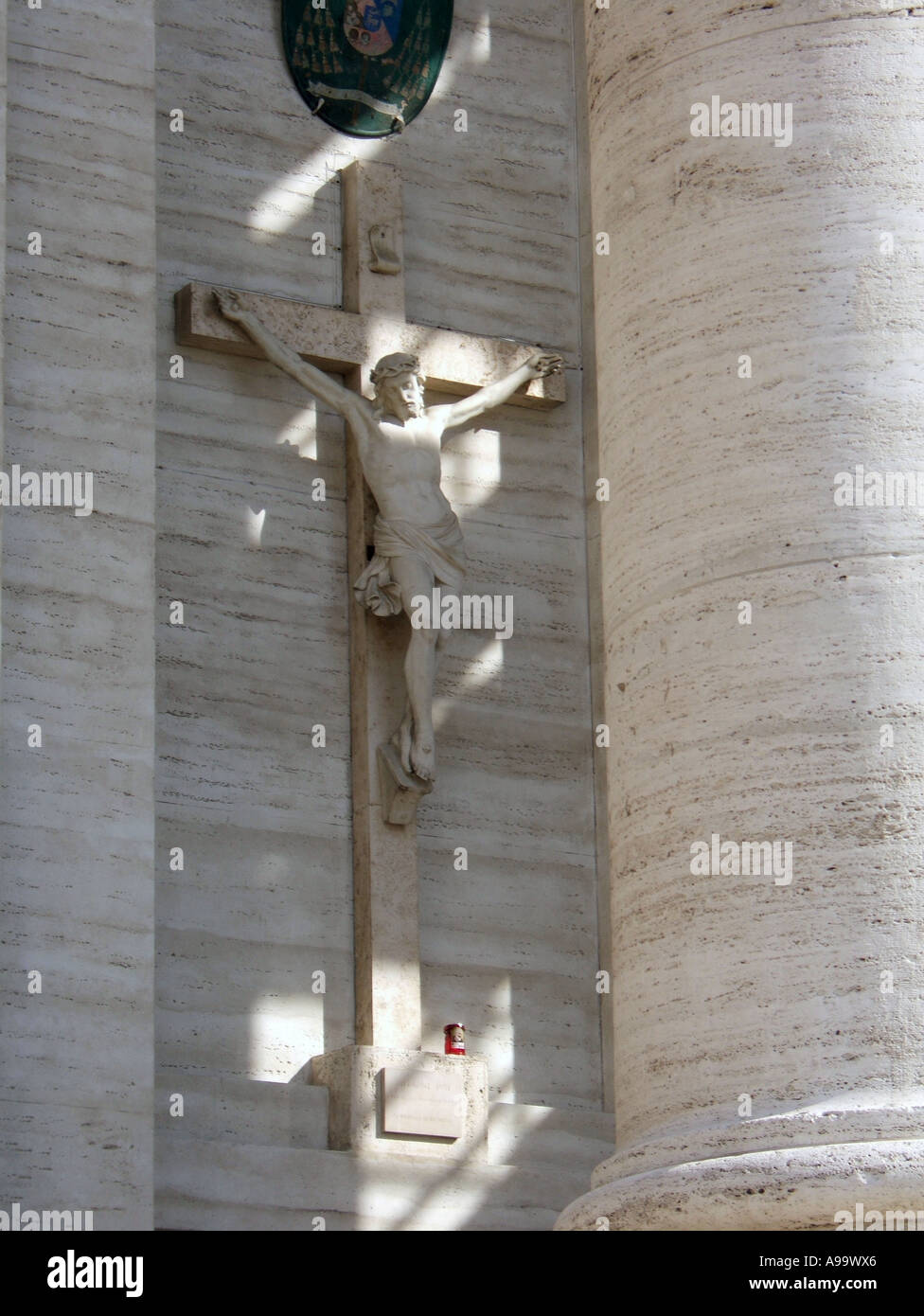 jesus christ on cross outside gran madre di dio church in rome Stock ...