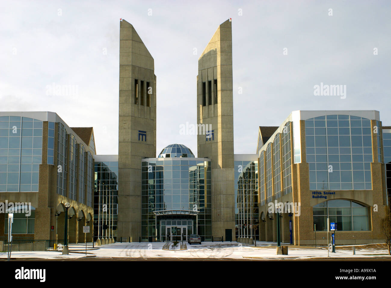 Vertical towers of a community college Stock Photo - Alamy