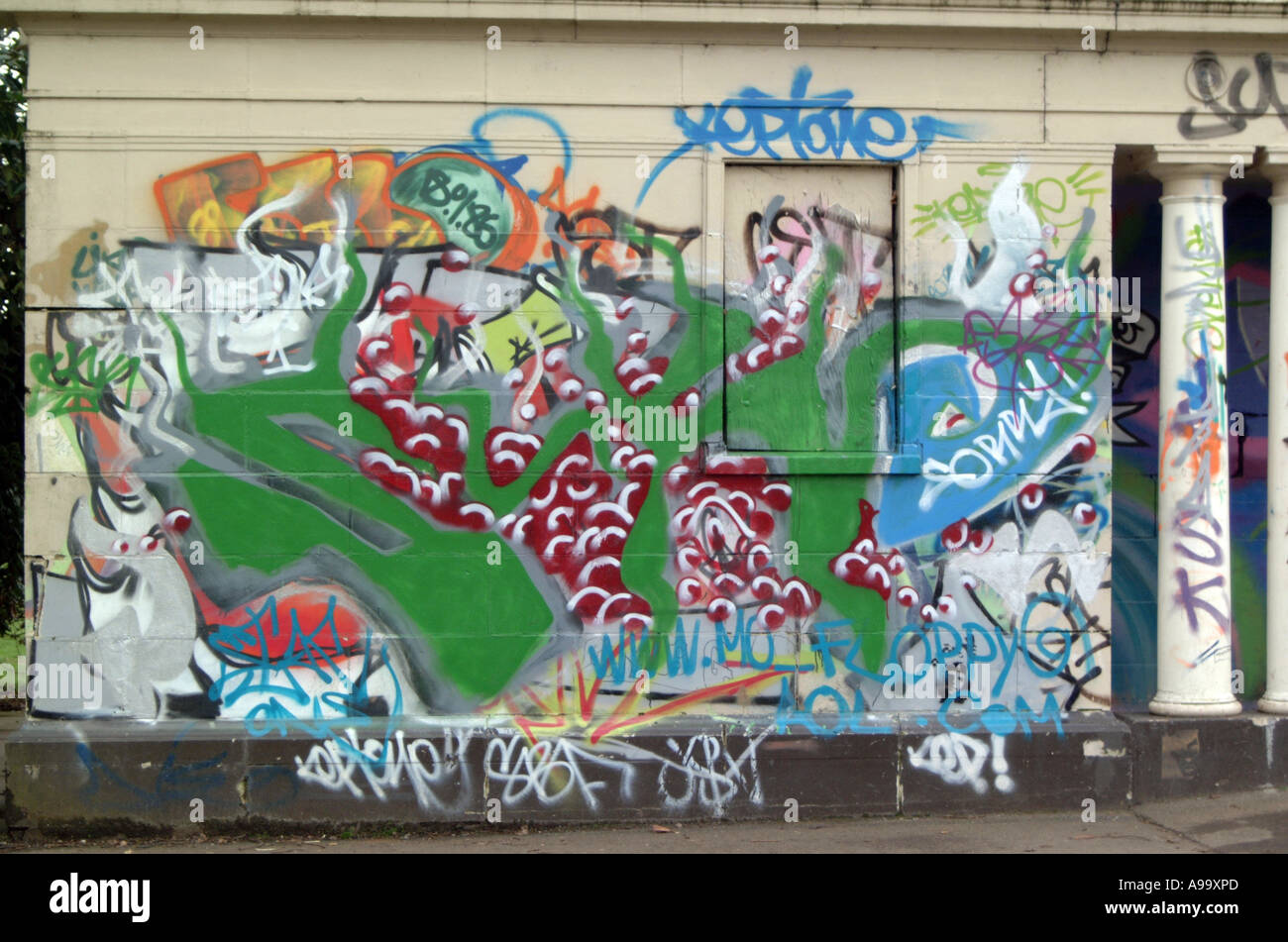 Graffiti painted on wall Stock Photo - Alamy