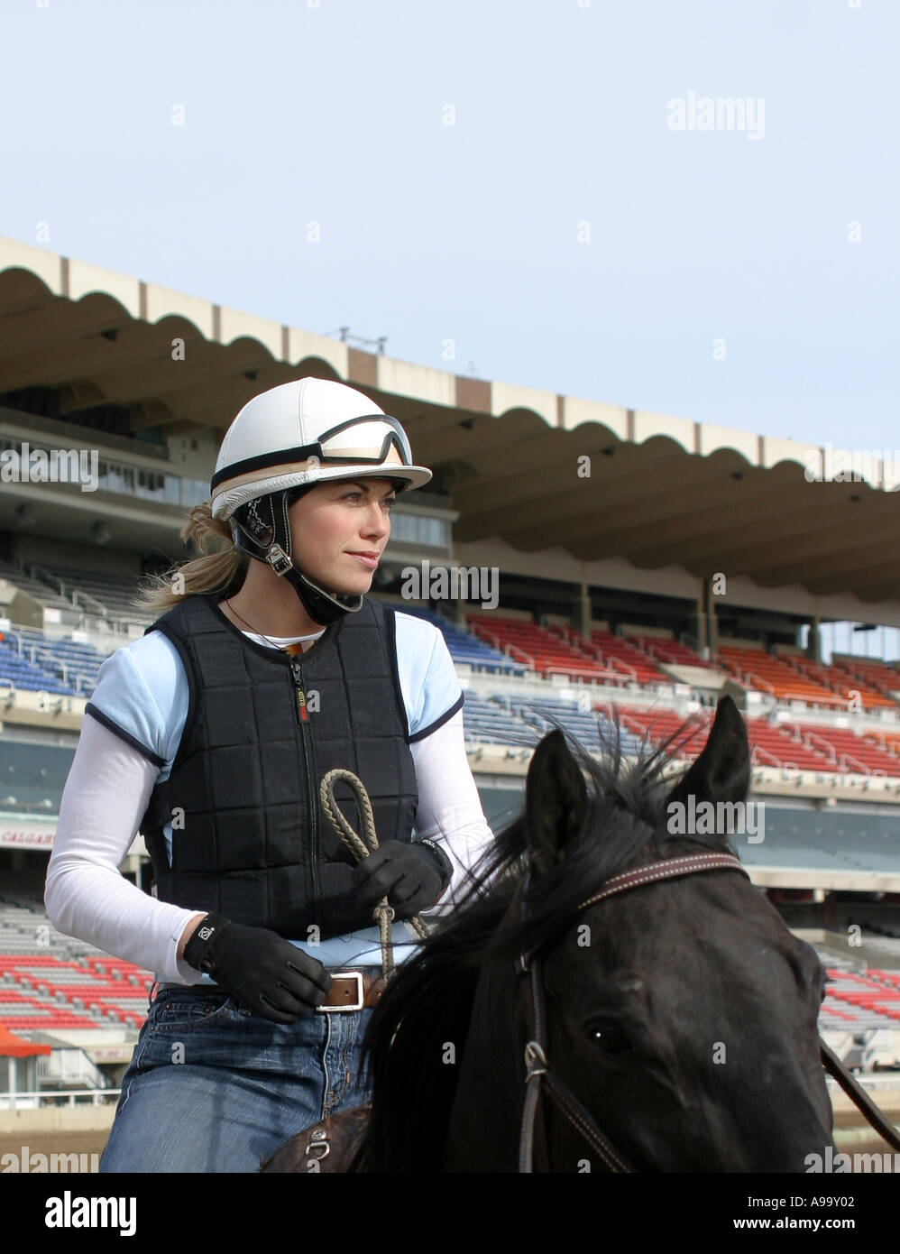Thoroughbred horse exercise jockey hi-res stock photography and images ...