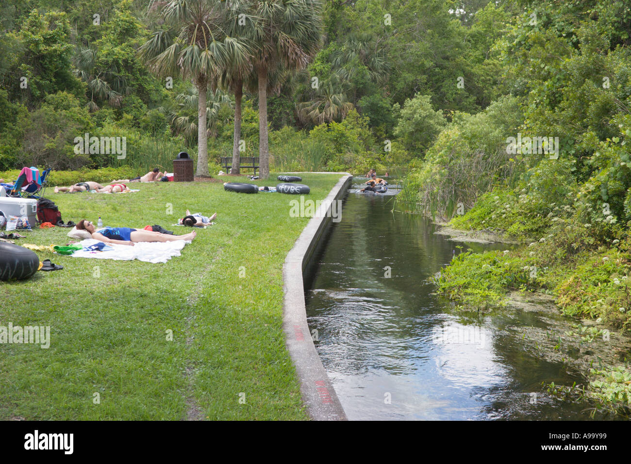 Inner tube floating down river hi-res stock photography and images - Alamy