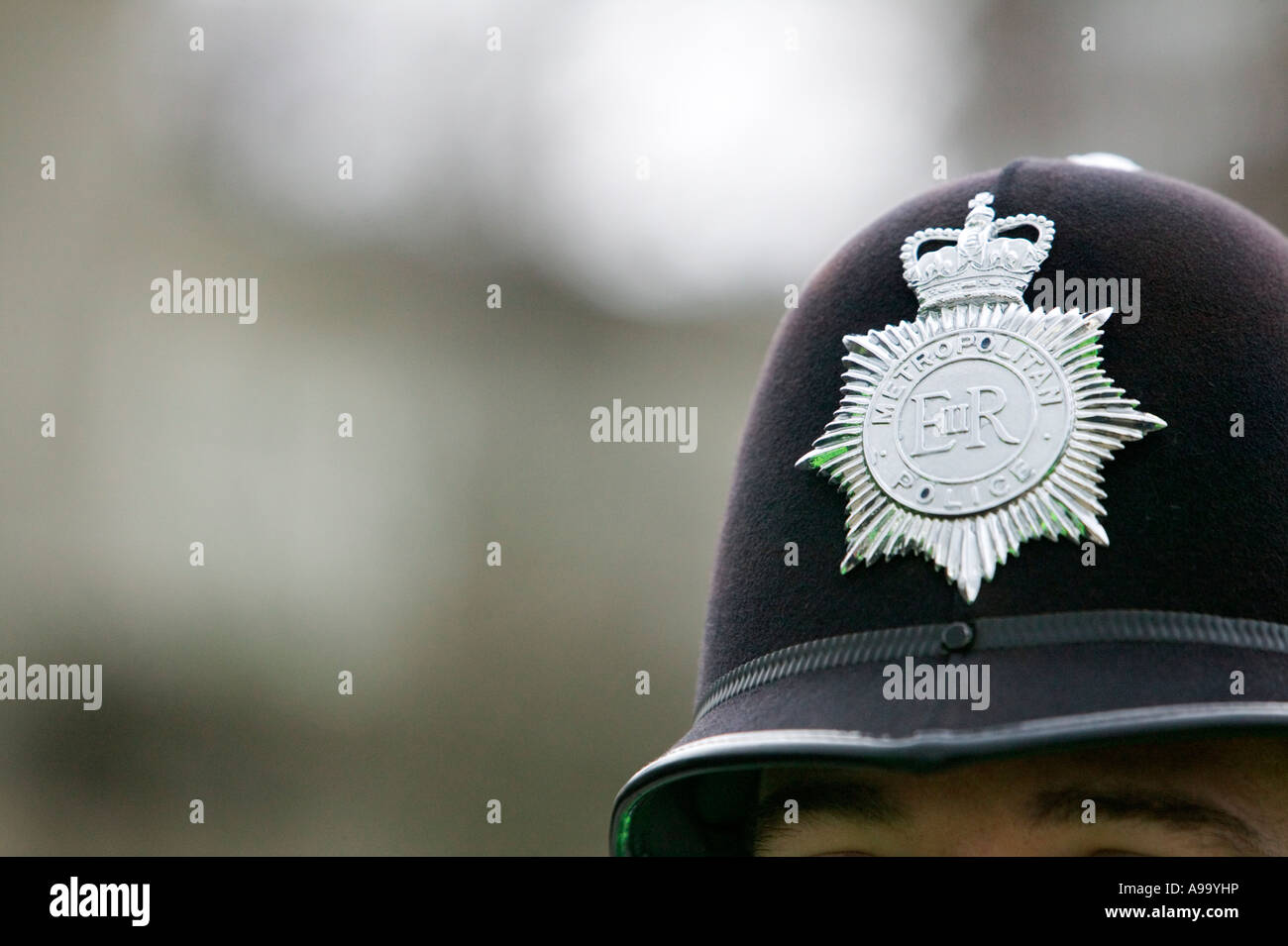 Helmet of a Metropolitan Police Constable London Stock Photo - Alamy