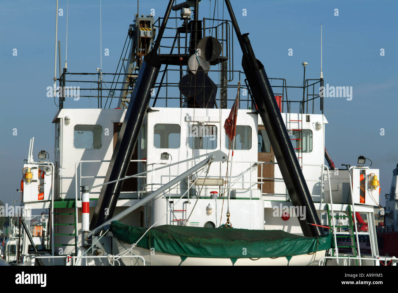Bridge of docked ship Stock Photo - Alamy