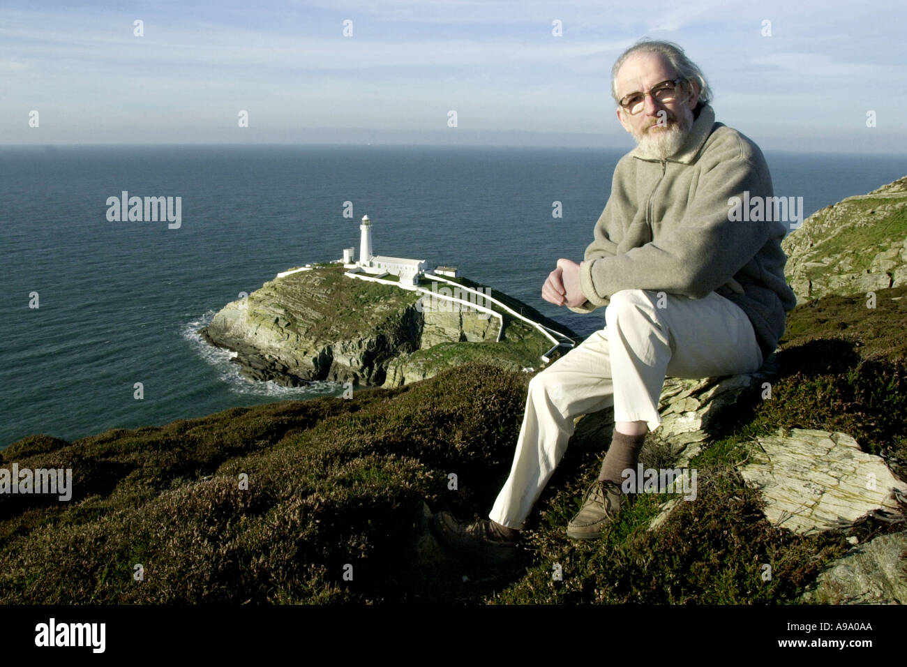 David Crystal author and language expert pictured at South Stack ...