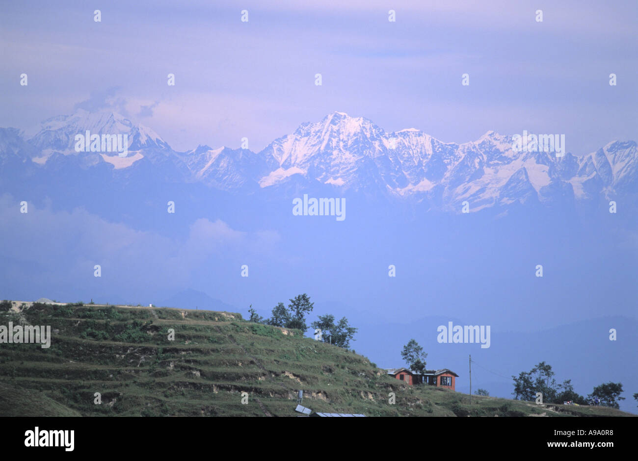 Jugal Himal seen from Nagarkot village in Kathmandu Valley Nepal Stock ...