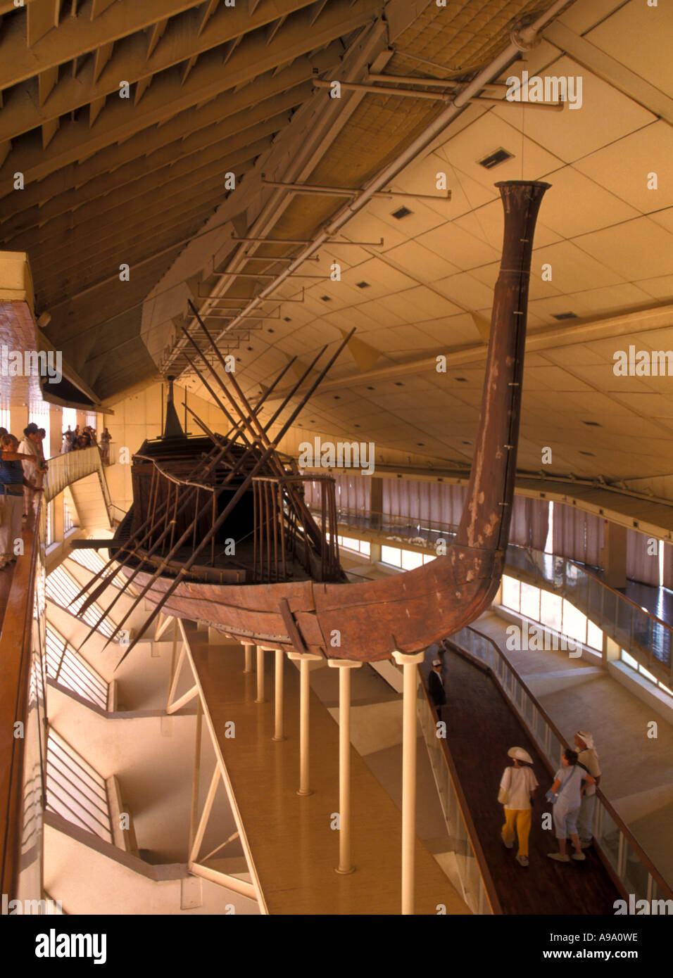 Solar Bark Museum with Bark in Pharoah Cheops times Gizeh Egypt Stock ...