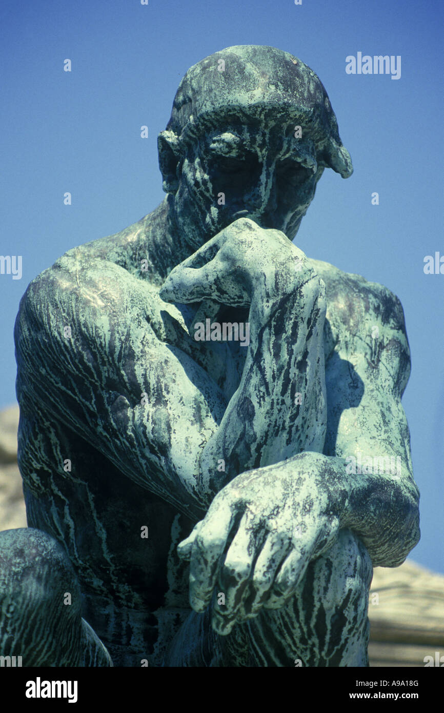 THINKER STATUE (©AUGUSTE RODIN 1909) RODIN MUSEUM PHILADELPHIA ...