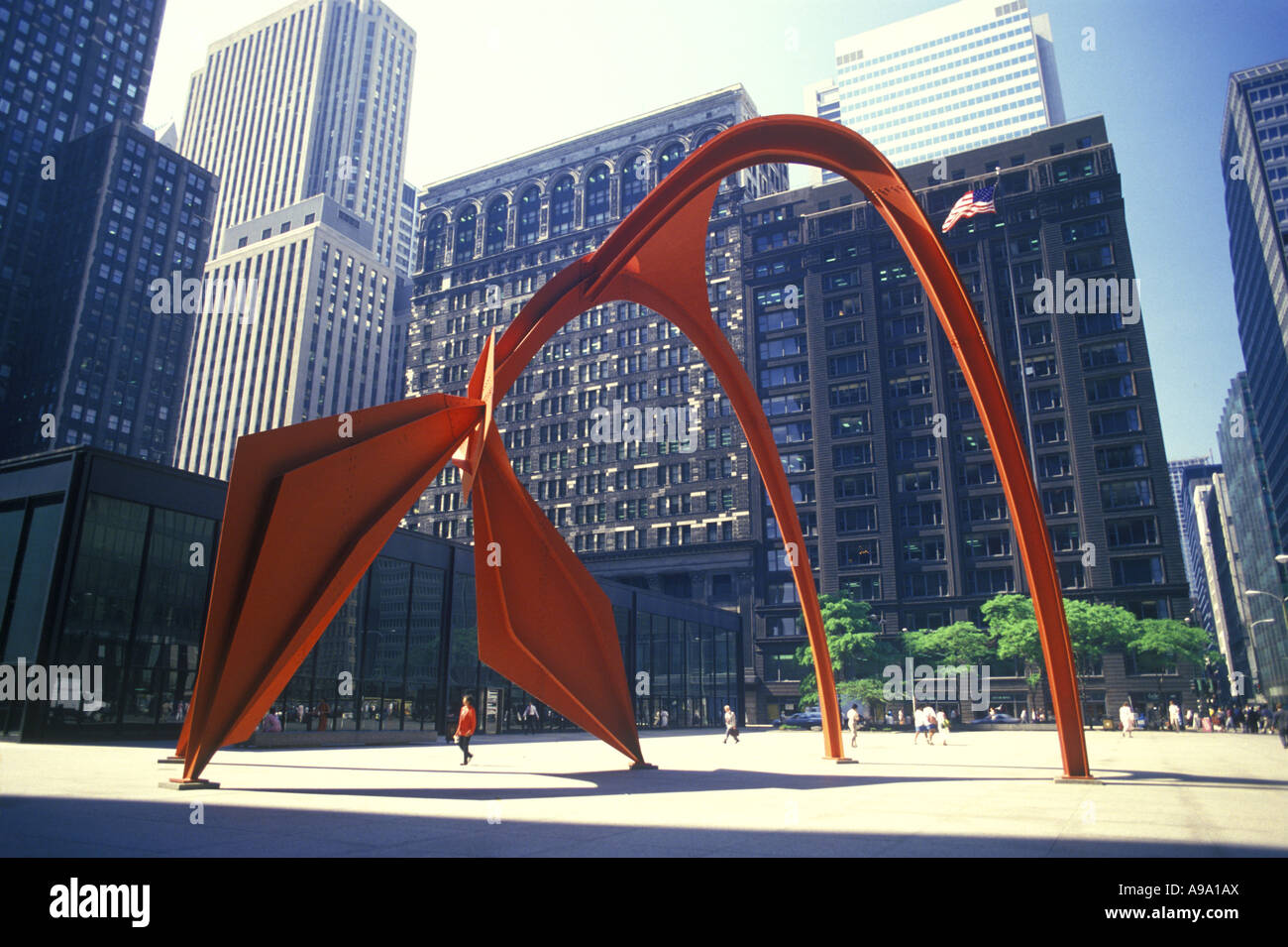 FLAMINGO STAYBILE SCULPTURE (©ALEXANDER CALDER 1974) FEDERAL PLAZA ...