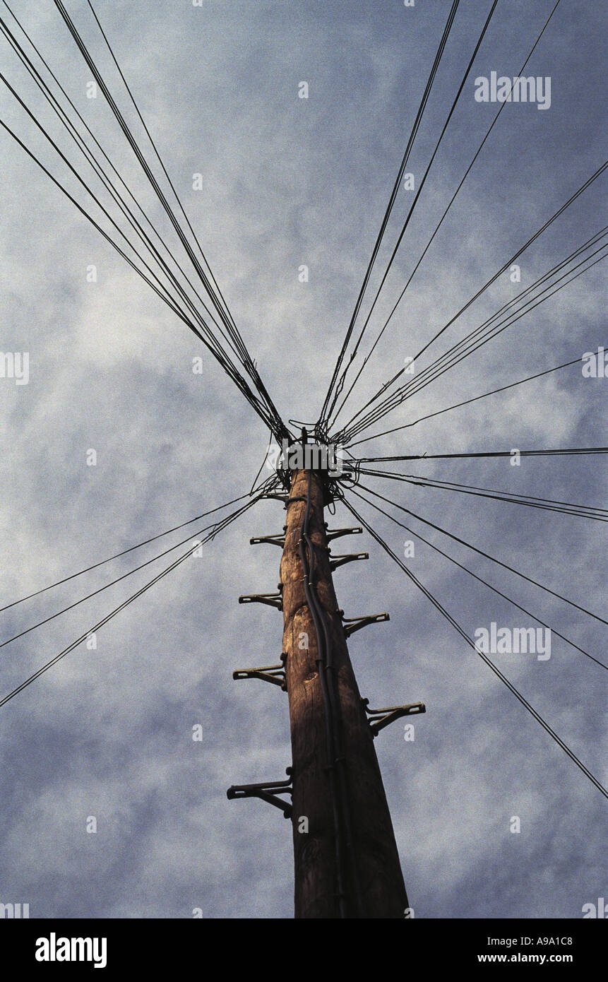 Telegraph pole London SE4 Stock Photo - Alamy