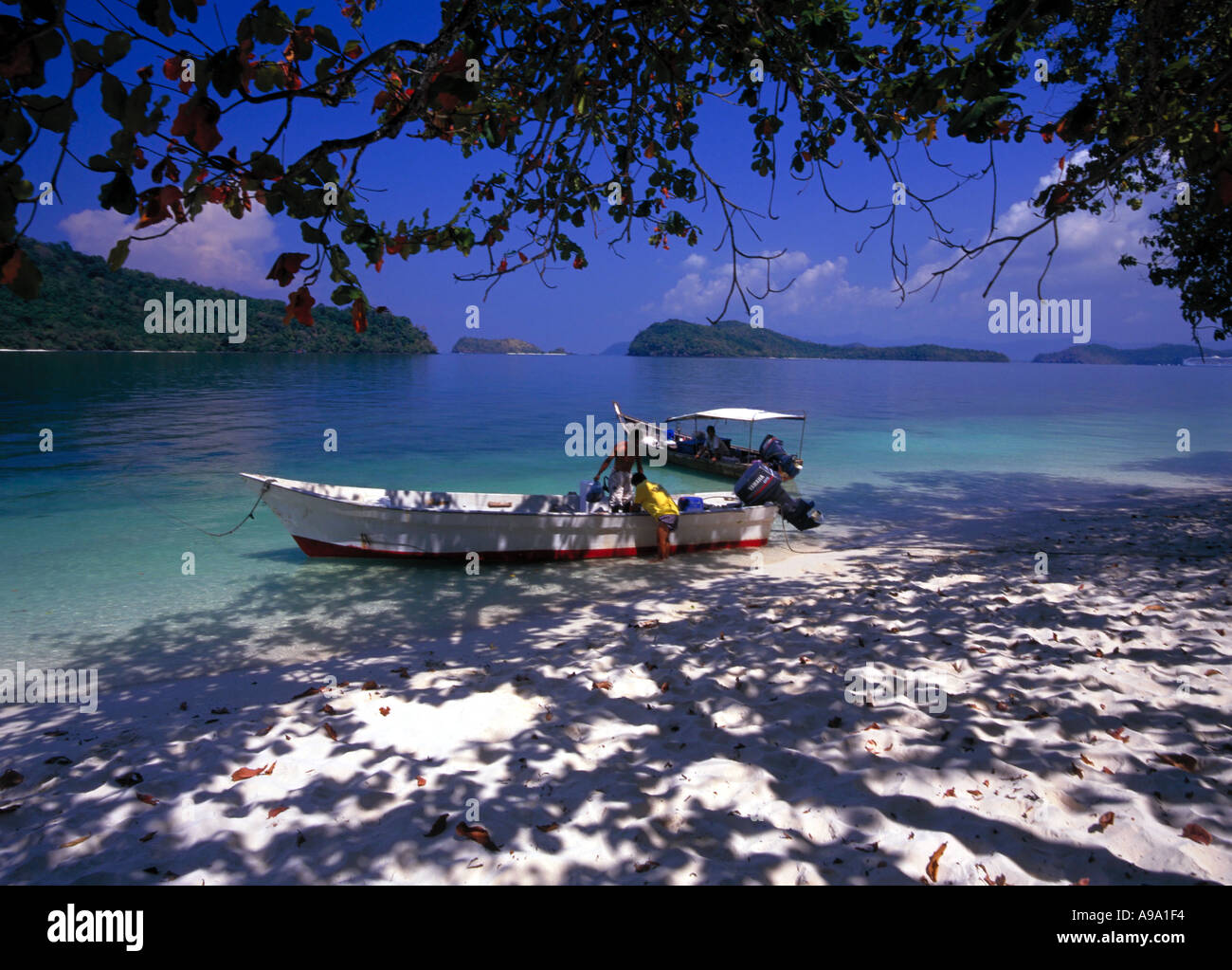 MALAYSIA Kedah Langkawi Pulau Singa Besar Wildlife Reserve Island with ...