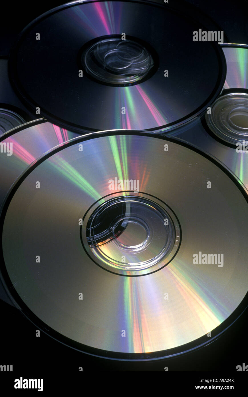 PILE OF STACKED CD ROM COMPACT DISCS Stock Photo - Alamy