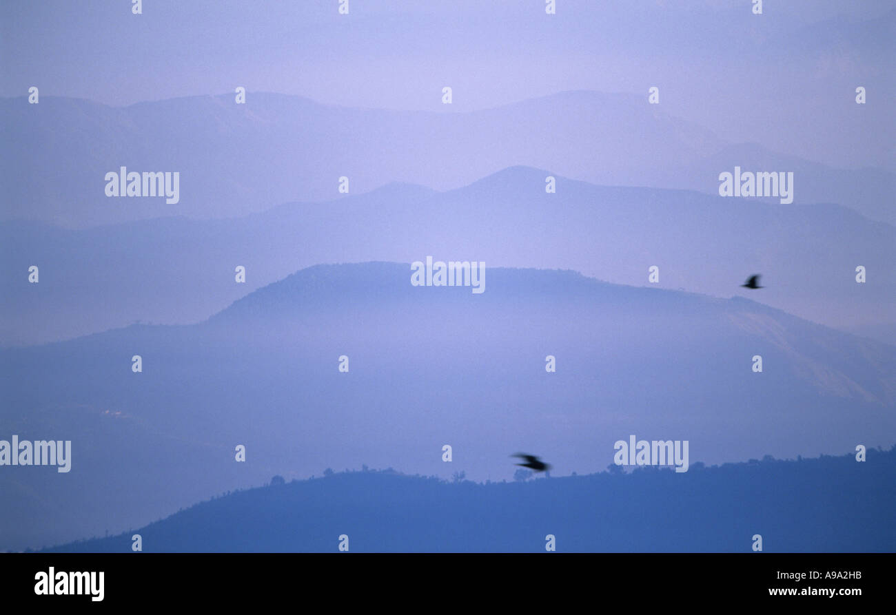 Hills of Jugal Himal as seen from Dhulikhel village in Kathmandu Valley ...