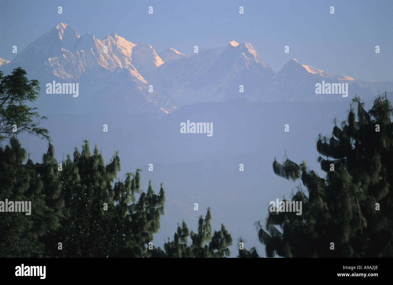 Dawn at Jugal Himal as seen from Dhulikhel village in Kathmandu Valley ...